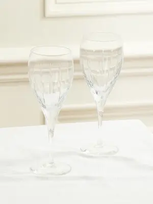 Christofle Iriana Set Of Two Crystal Water Glasses - Neutrals