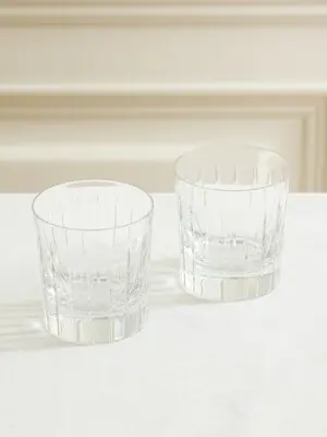Christofle Iriana Set Of Two Crystal Glasses - Neutrals