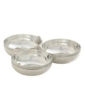 Christofle Malmaison -plated Three-bowl Server - Silver