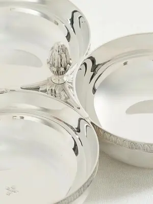 Christofle Malmaison -plated Three-bowl Server