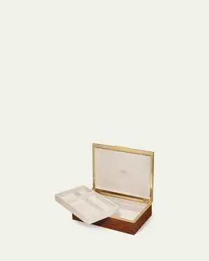 Aerin Classic Croc Leather Desk Box