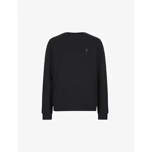 ALLSAINTS Raven Logo-embroidered Cotton Sweatshirt - Black