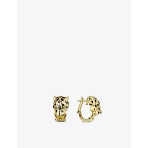 CARTIER Panthère De 18ct Yellow-gold Earrings With Diamond, Tsavorite, Onyx, And Lacquer - Yellow Gold