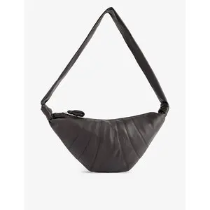 LEMAIRE Lemaire Croissant Medium Leather Bag Dark Chocolate