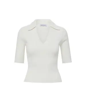 Veronica Beard Emily Polo Shirt - Off-white