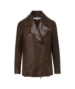 Veronica Beard Thandie Leather Dickey Jacket