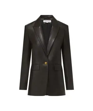 Veronica Beard Vega Leather Dickey Jacket