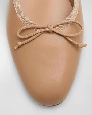 CHRISTIAN LOUBOUTIN Sweetie Jane Leather Ballerina Flats - Blush