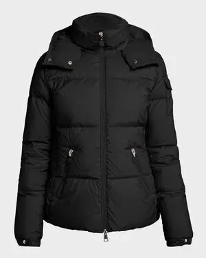 Moncler Fourmine Matte Nylon Puffer Jacket - Black
