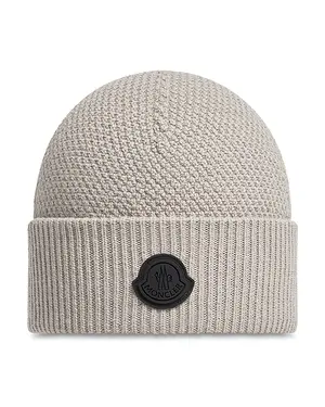Moncler Wool Beanie - Light Beige