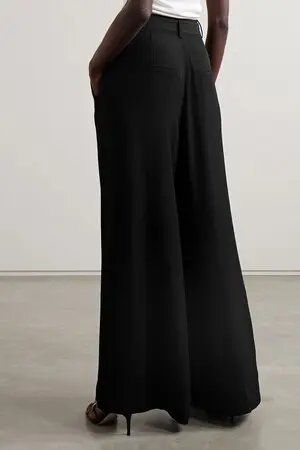Ulla Johnson Lydia Belted Pleated Wide-leg Crepe Pants