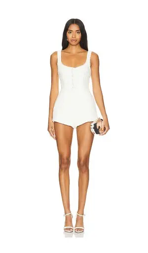 LOVERS AND FRIENDS Tweed Josephine Romper - White