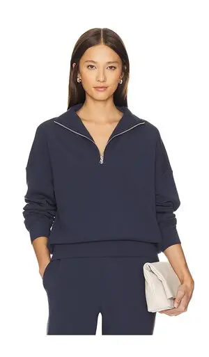 Varley Hawley Half Zip Sweatshirt - Navy