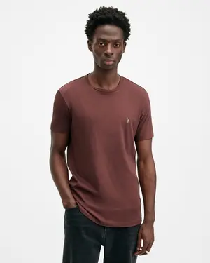 ALLSAINTS Tonic Crew Neck Slim Ramskull T-shirt Moretti Red