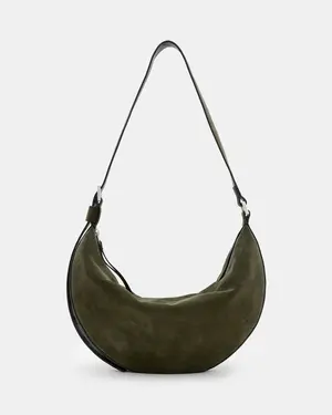ALLSAINTS Half Moon Leather Shoulder Bag