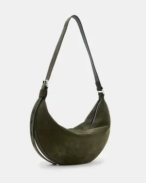 ALLSAINTS Half Moon Leather Shoulder Bag