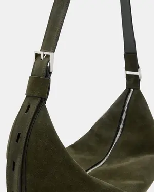 ALLSAINTS Half Moon Leather Shoulder Bag