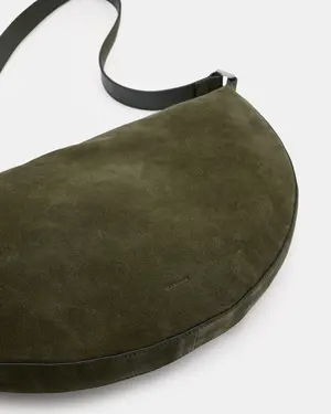 ALLSAINTS Half Moon Leather Shoulder Bag