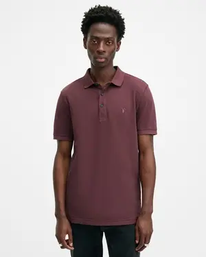 ALLSAINTS Reform Short Sleeve Polo Shirt Moretti Red