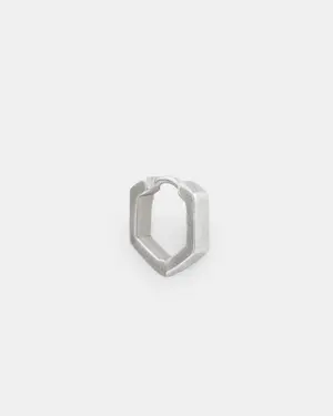 ALLSAINTS Hex Hoop Earring - Warm Silver