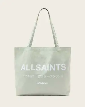 ALLSAINTS AllSaints Underground Logo Printed Tote Bag Green