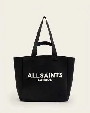 ALLSAINTS Izzy Large Logo Knitted Tote Bag