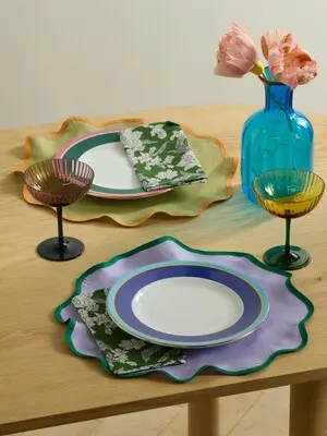 La DoubleJ Cloud Set Of Four Linen Placemats - Multi
