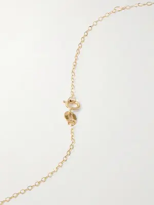 STONE AND STRAND Mini Shield 10-karat Necklace