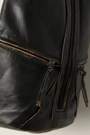 Free People West End Black Leather Backpack Free People West End Backpack In Black - 70% Off | Editorialist main image 3