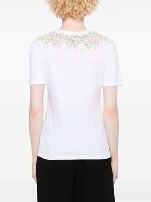 Ermanno Scervino Lace-detail Crystal-embellished T-shirt