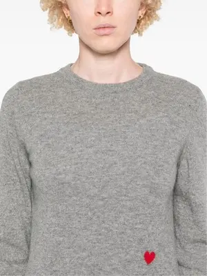 Moschino Heart-embroidered Sweater - Grey
