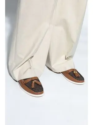 Michael Kors Kiernan Jacquard-motif Loafers - Brown