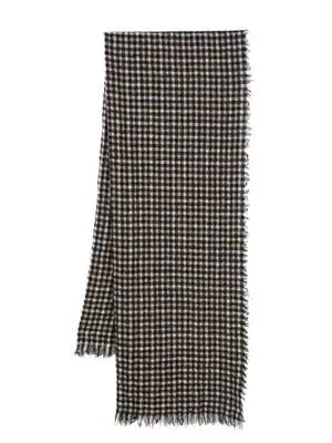 Faliero Sarti Checked Scarf - Black
