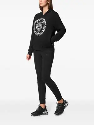 PLEIN SPORT Logo-print Hoodie - Black
