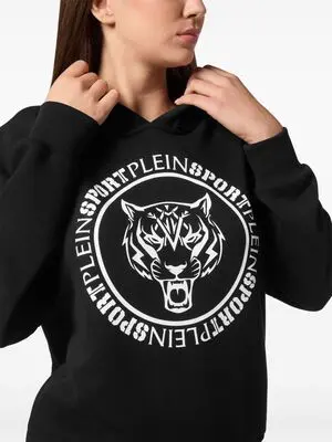 PLEIN SPORT Logo-print Hoodie - Black