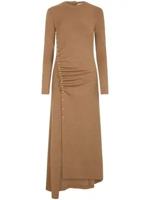 Rabanne Asymmetric Long-sleeve Dress