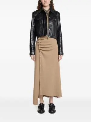 Rabanne Asymmetric Long-sleeve Dress