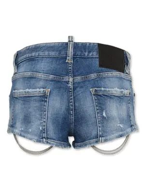 Dsquared2 Chain-detail Denim Mini Shorts