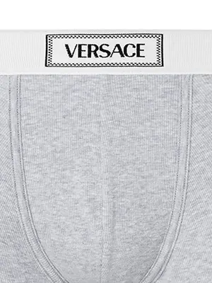 Versace Cotton Ribbed Long Trunks