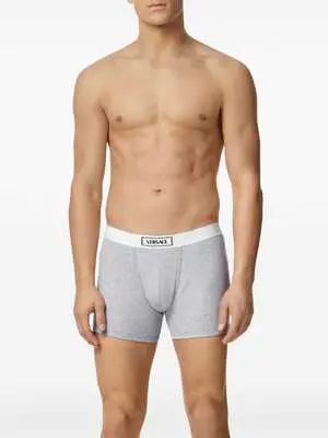 Versace Cotton Ribbed Long Trunks