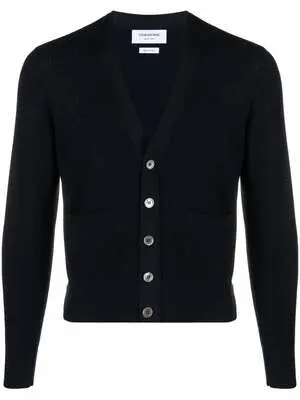 Thom Browne Waffle-knit Wool Cardigan