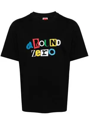 GROUND ZERO Logo-print Cotton T-shirt - Black