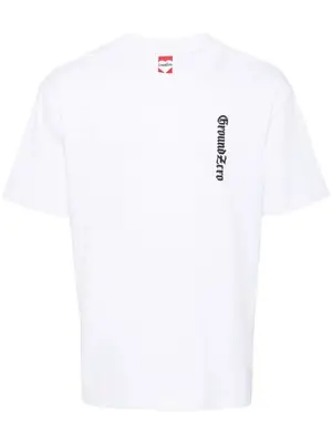 GROUND ZERO Logo-print Cotton T-shirt - White