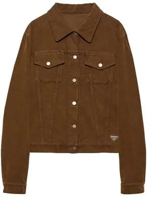Prada Corduroy Blouson Jacket - Brown