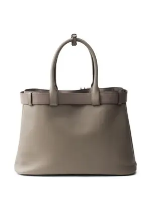 Prada Large Buckle Tote Bag - Grey