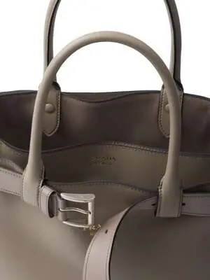 Prada Large Buckle Tote Bag - Grey