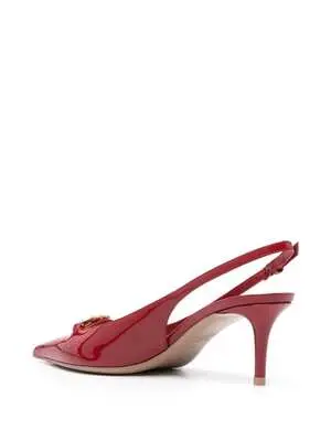 Valentino Garavani 60mm Vlogo The Bold Edition Slingback Pumps - Red