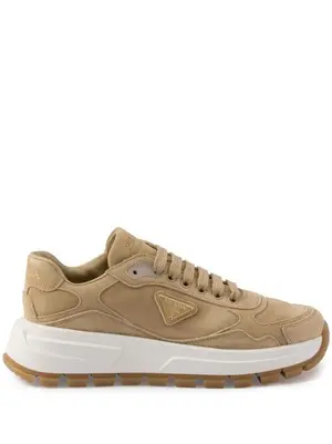 Prada Prax 01 Suede Sneakers - Neutrals