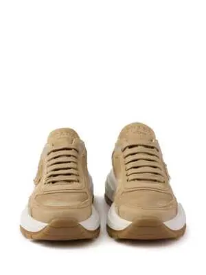 Prada Prax 01 Suede Sneakers - Neutrals
