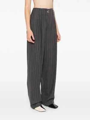 GENNY Pinstripe Virgin Wool Blend Trousers